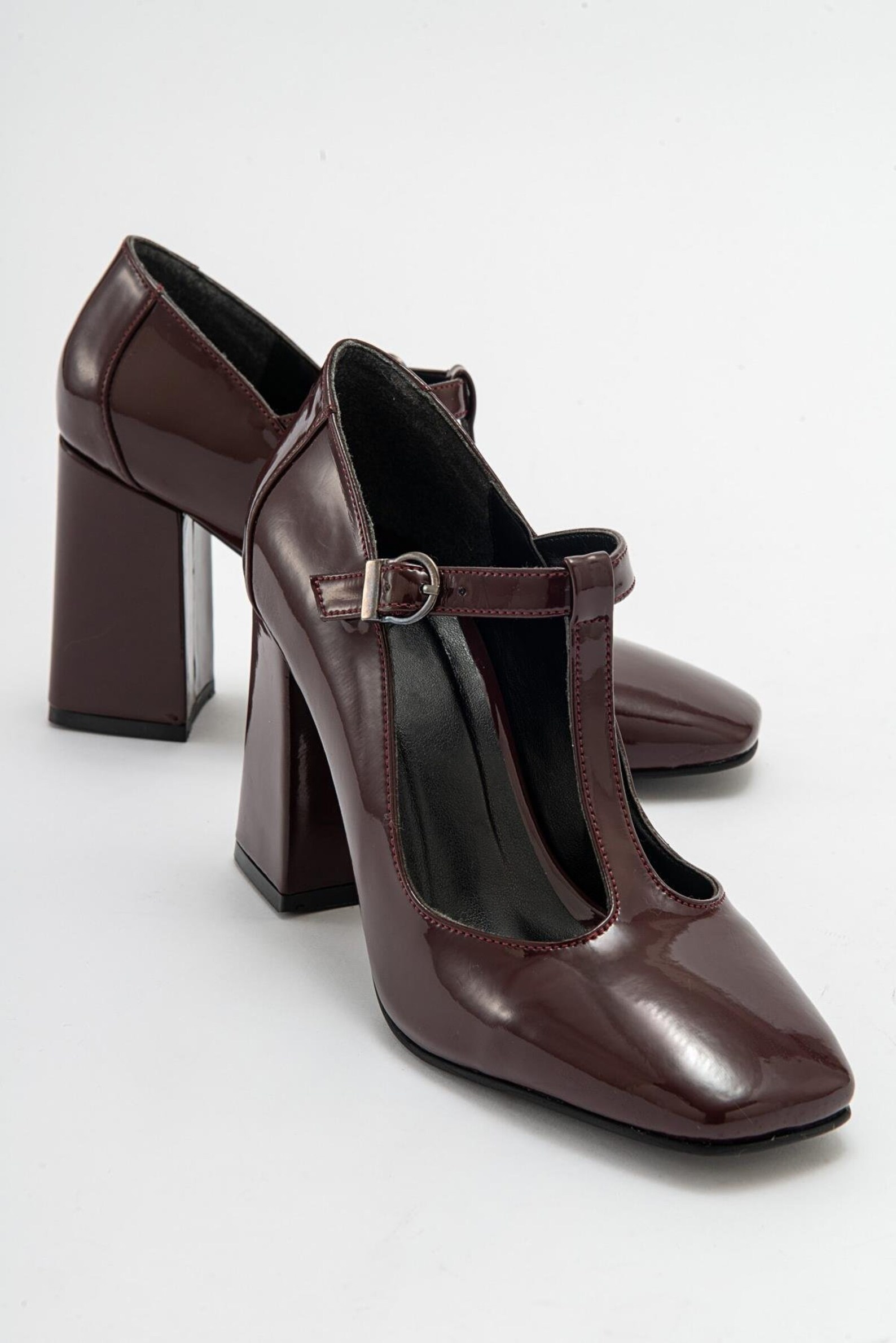 Claret Red Mary Jane Pumps, Claret Red Patent Leather Pumps,mary Jane ...