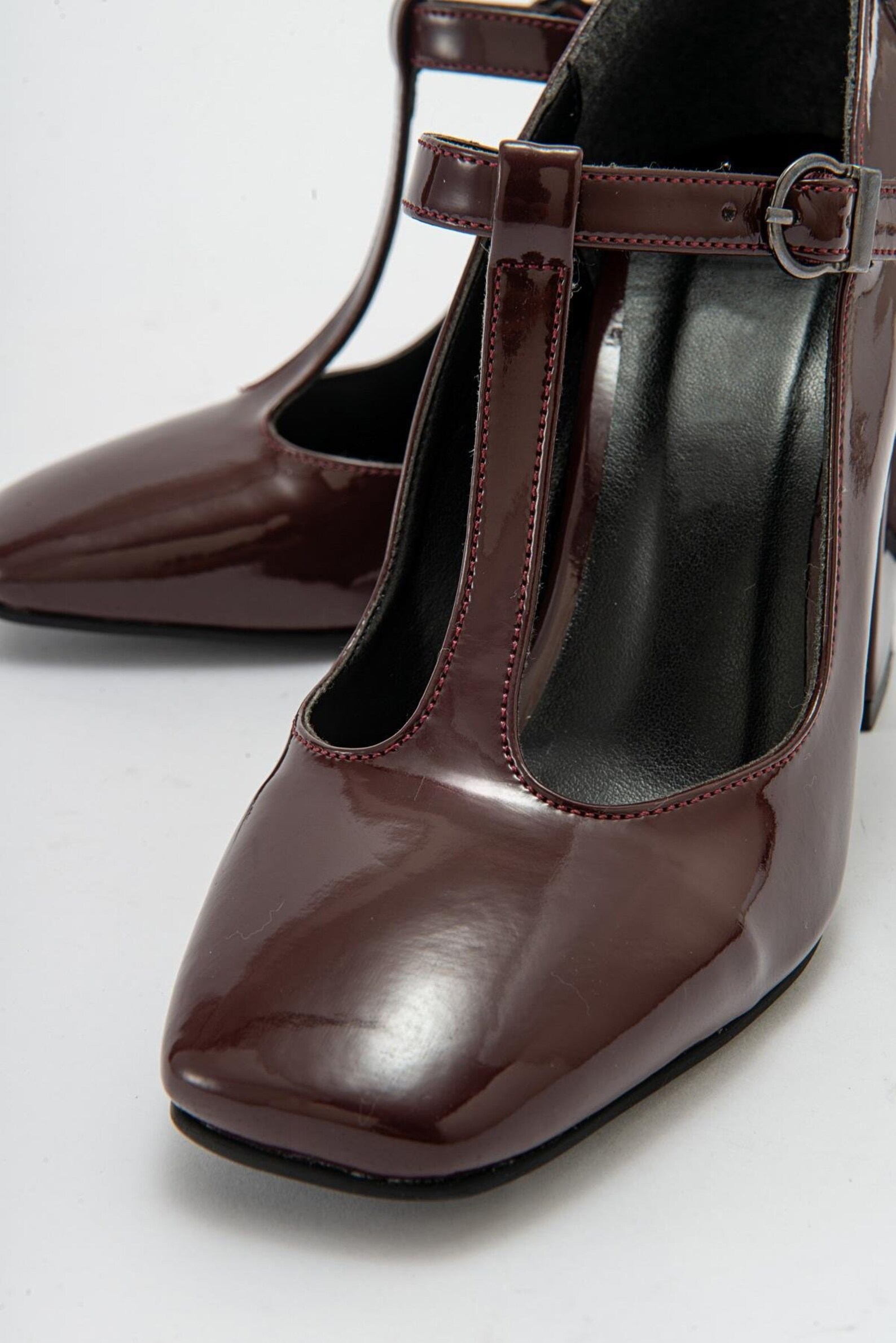 Claret Red Mary Jane Pumps, Claret Red Patent Leather Pumps,mary Jane ...