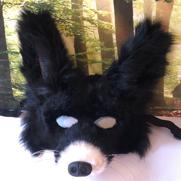 Black Border Collie Mask - Etsy