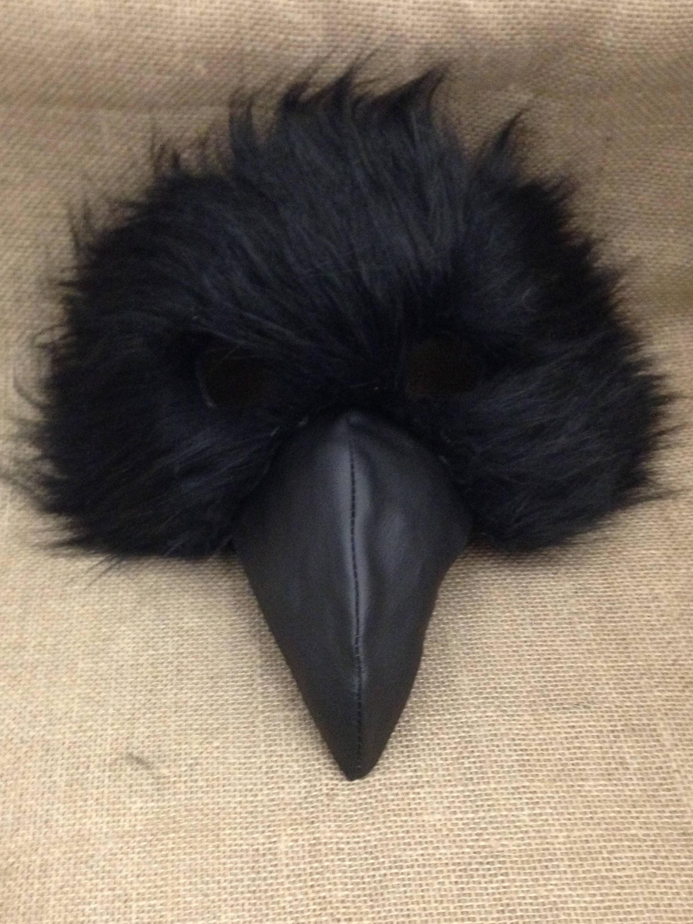 Child size black bird mask raven mask outdoor bird mask | Etsy