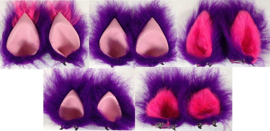 Purple and pink cat ears Cheshire cat ears | Etsy