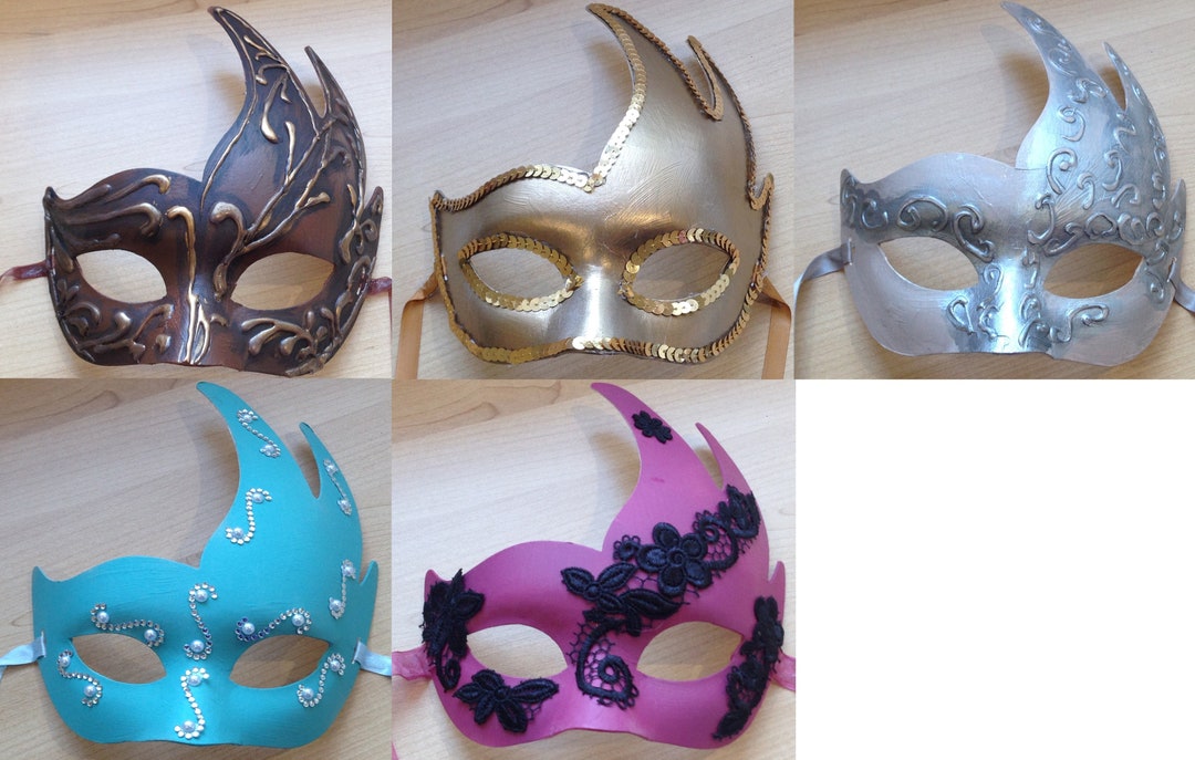Handmade Asymmetric Masquerade Masks - Etsy
