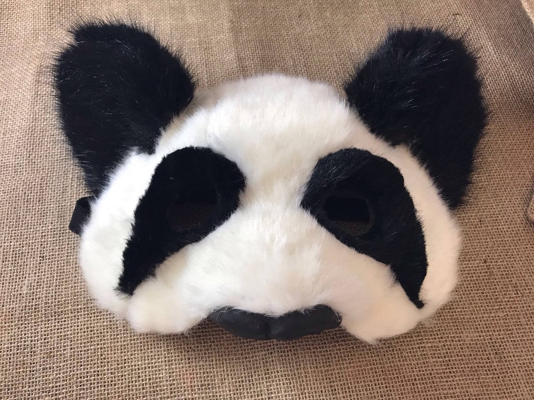 Adult Panda Mask - Comfortable Panda Mask - Fur Panda Mask - Realistic ...