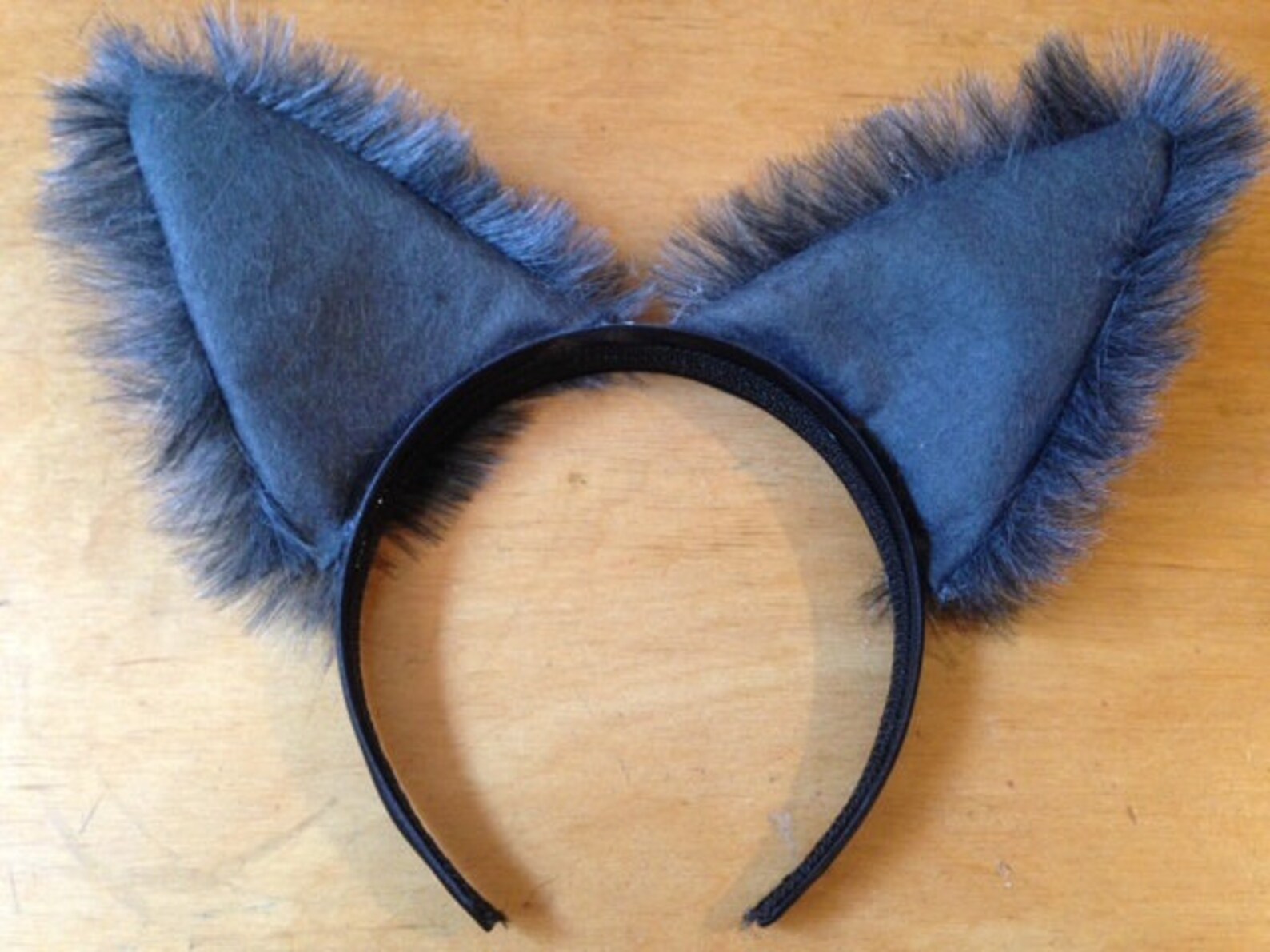 Grey wolf headband ears in two shapes - Etsy Polska