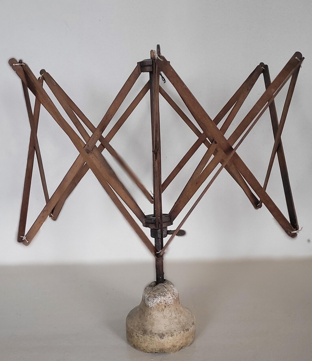 19th Century Italian Yarn/wool Winder/spinner With Stone Base - Etsy