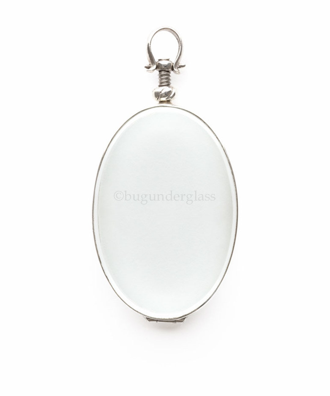 Large Oval Glass Locket Sterling Silver #4 - Etsy