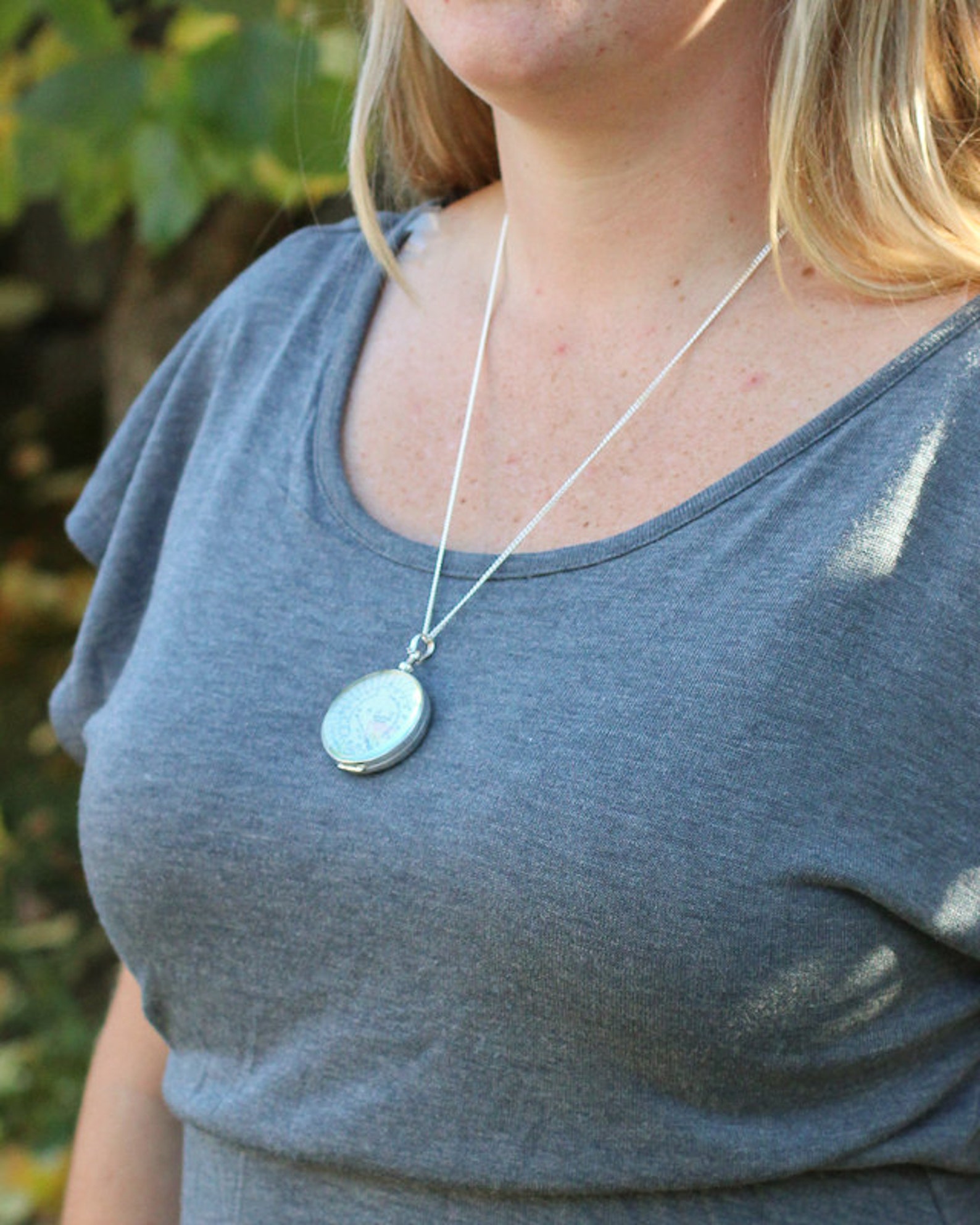 Sterling Silver and Glass Locket Large 1 1/2 Inch Window #1 - Etsy