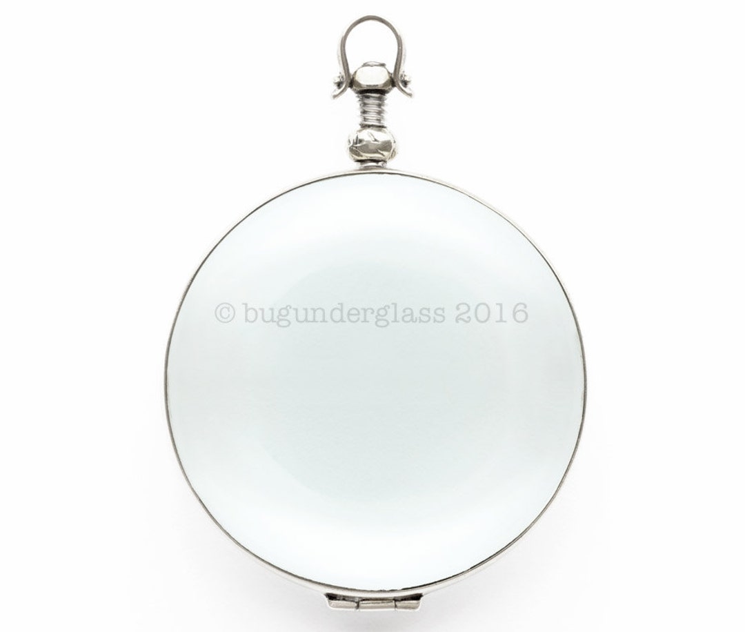 Sterling Silver and Glass Locket Large 1 1/2 Inch Window #1 - Etsy