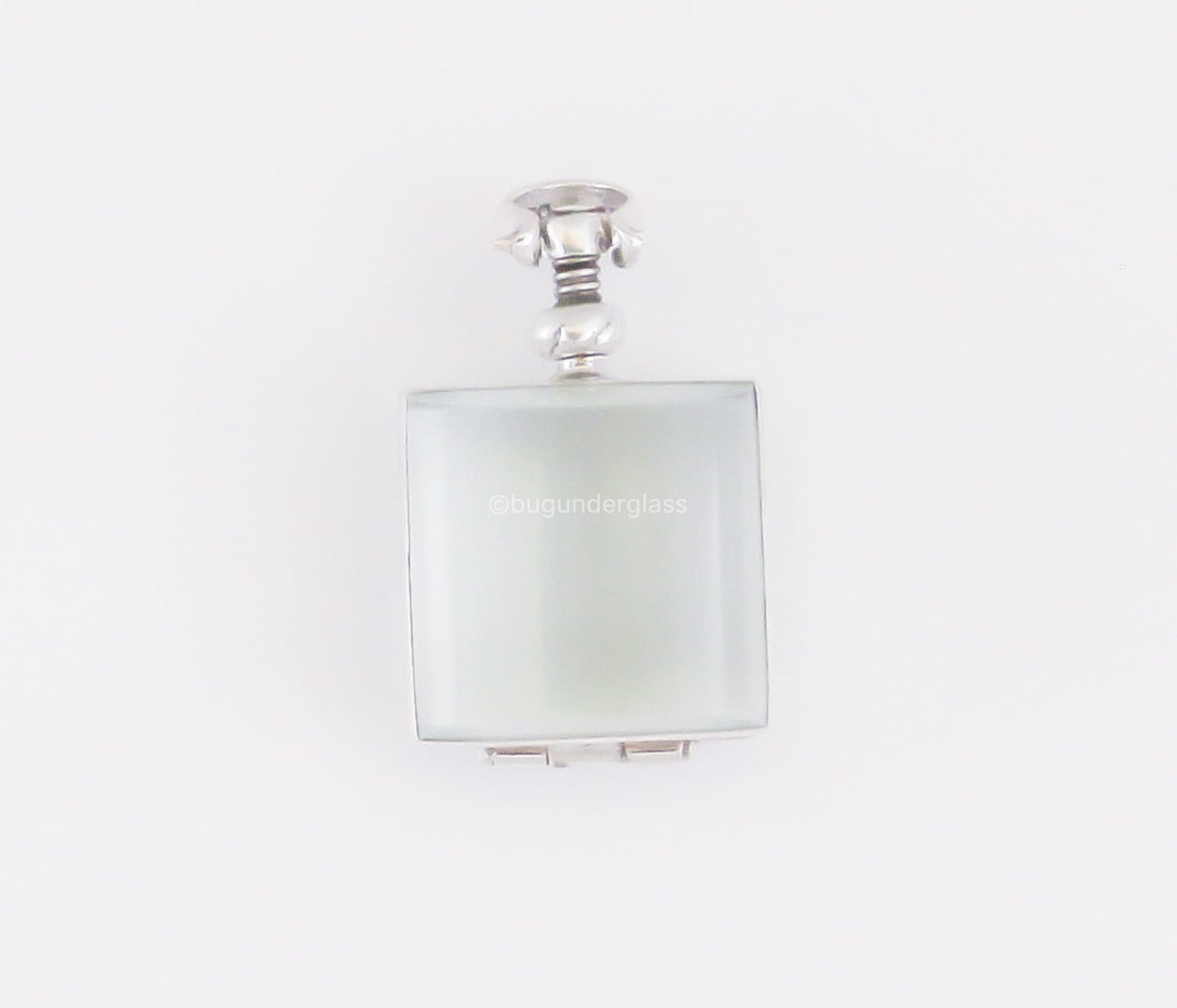 Small Square Glass Locket Keepsake Sterling Silver 7 | Etsy