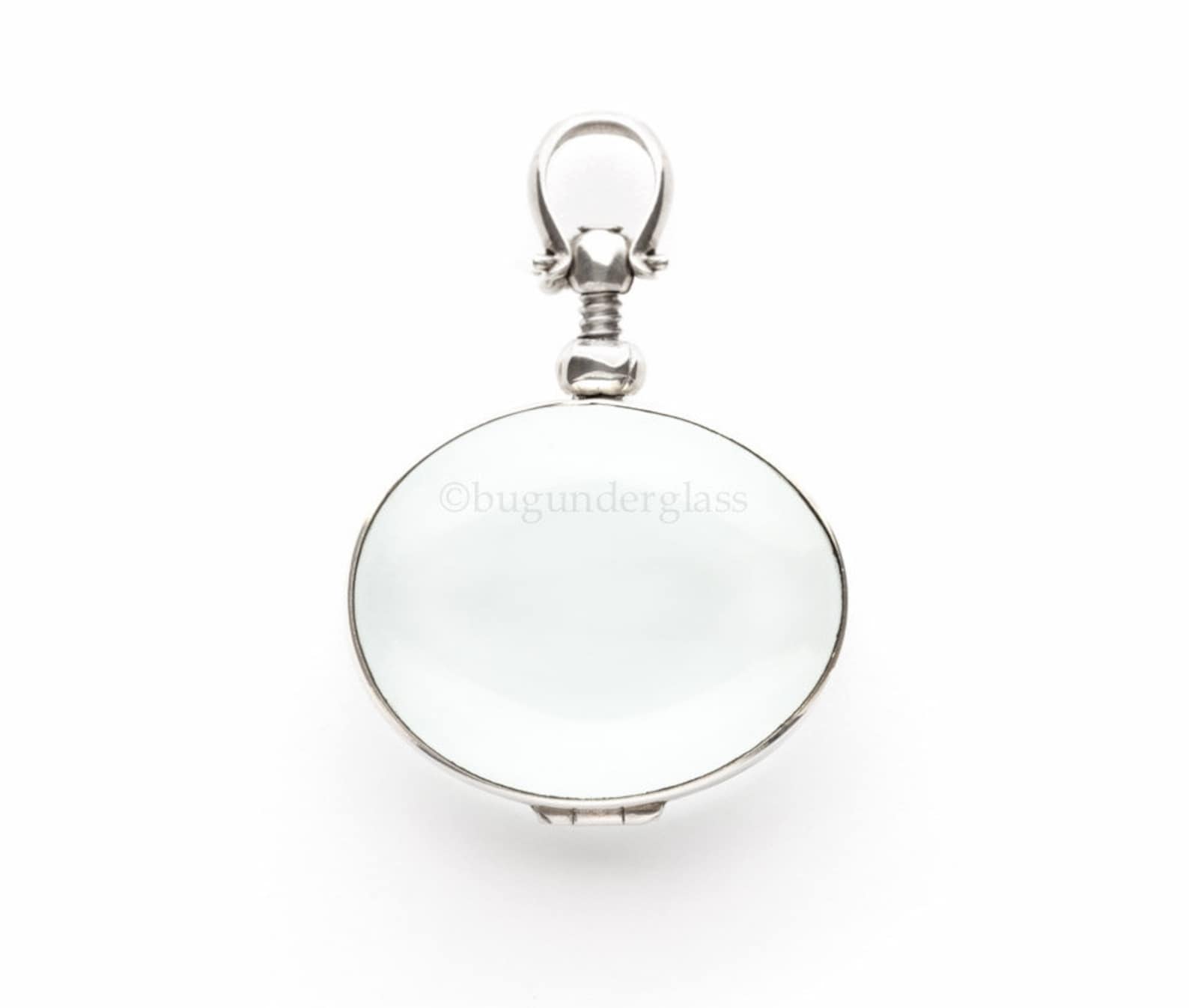 Oval Sterling Silver Glass Locket Double Sided - Etsy