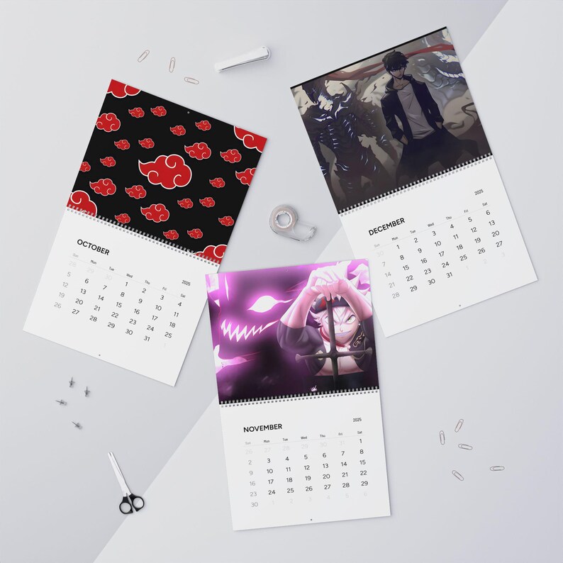 Japanese Anime Inspired AI Wall Calendars (2025) - Etsy