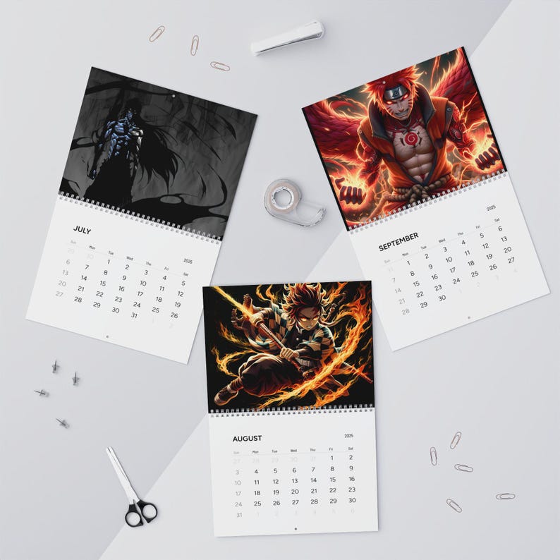 Japanese Anime Inspired AI Wall Calendars (2025) - Etsy
