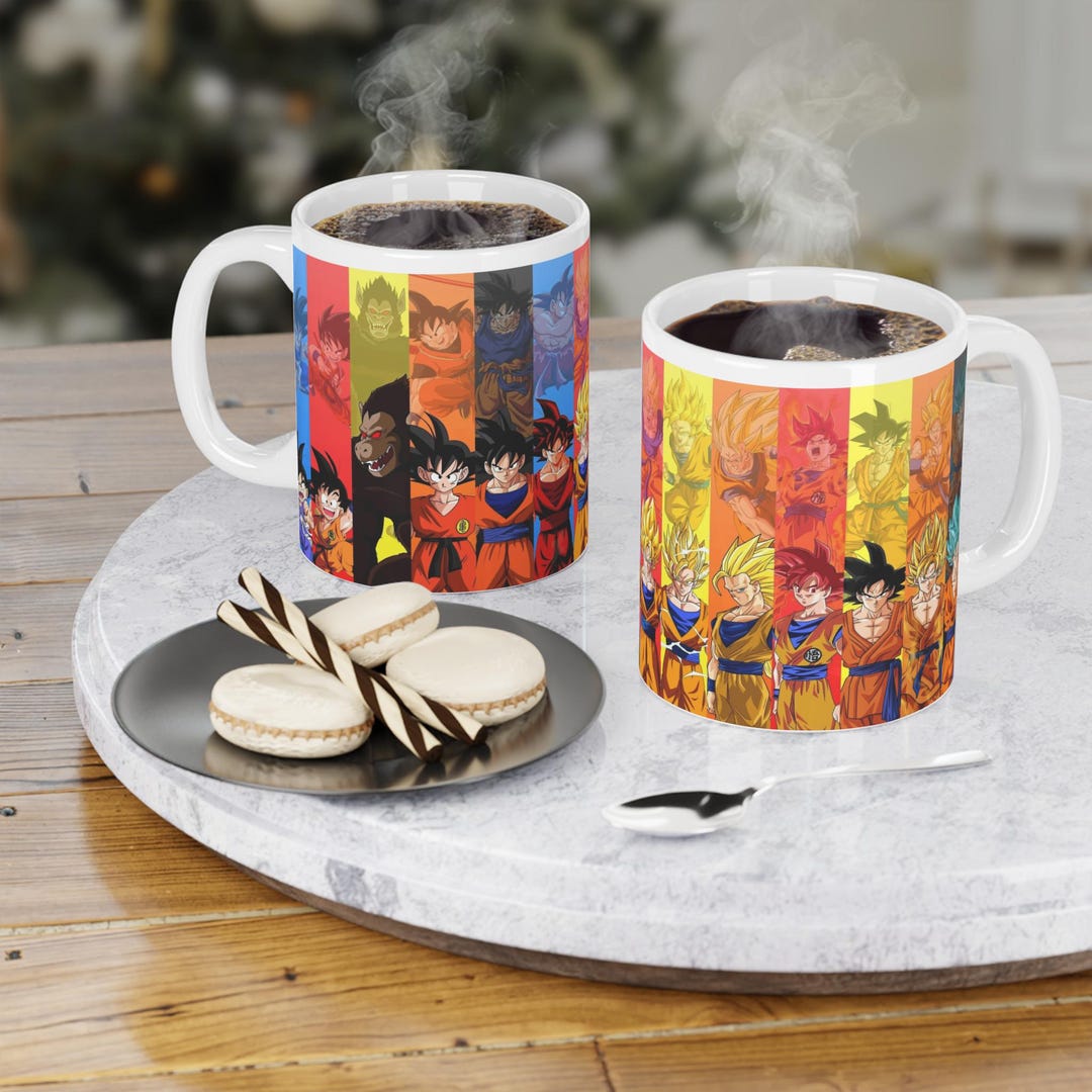 Japanese Anime DBZ Super Saiyan Goku Stages Ceramic Mug - Etsy