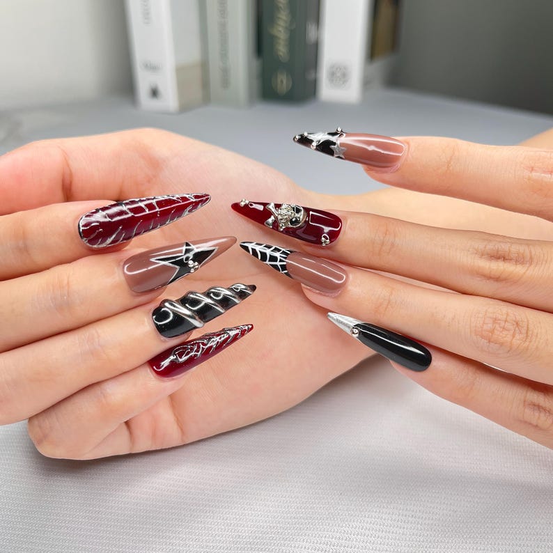 Gothic Pirate Press-on Nails Collection |NL44 - Etsy