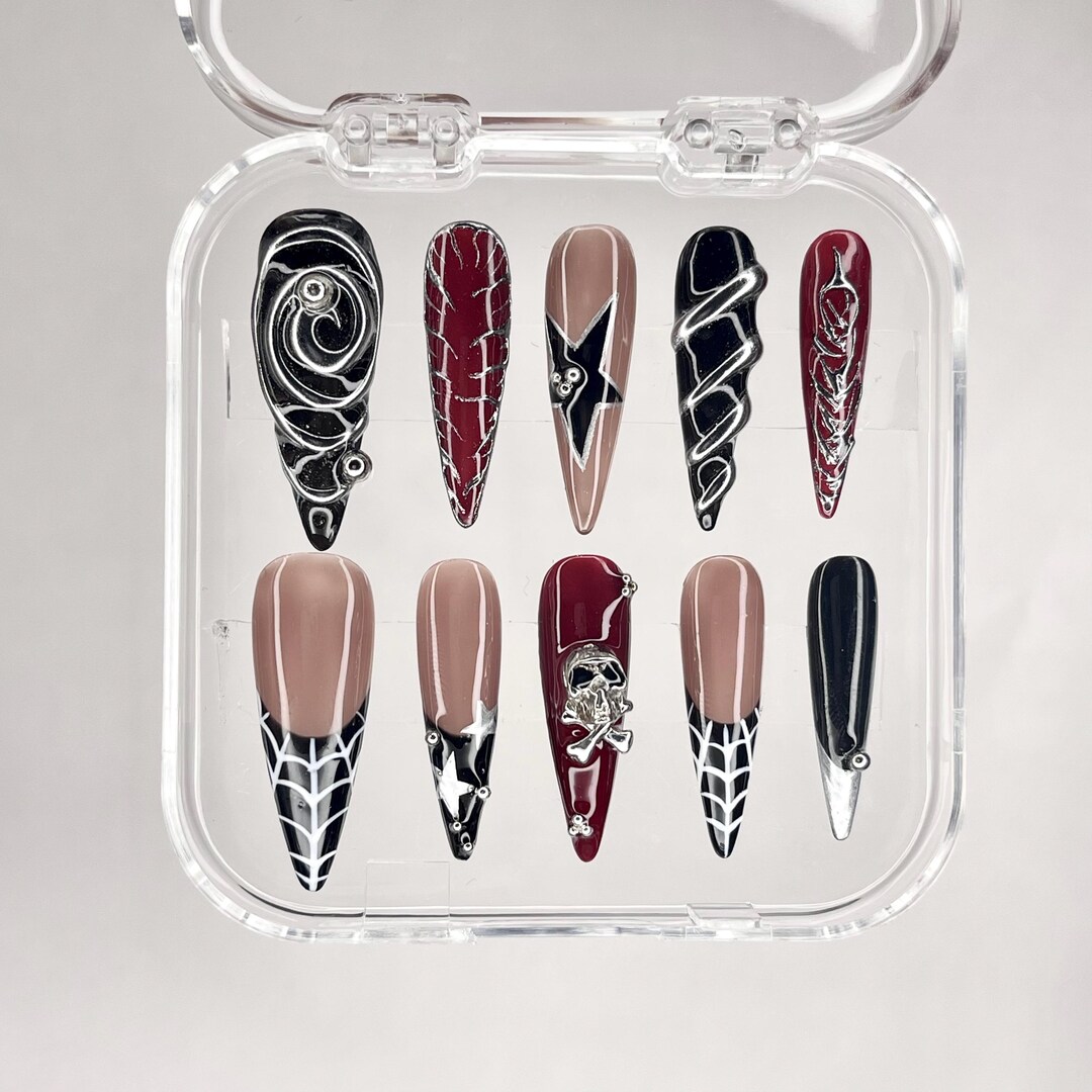 Gothic Pirate Press-on Nails Collection |NL44 - Etsy