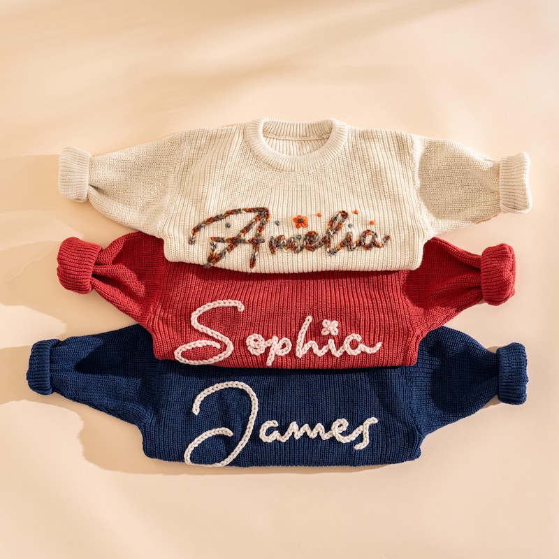 Baby Sweater With Name - Etsy