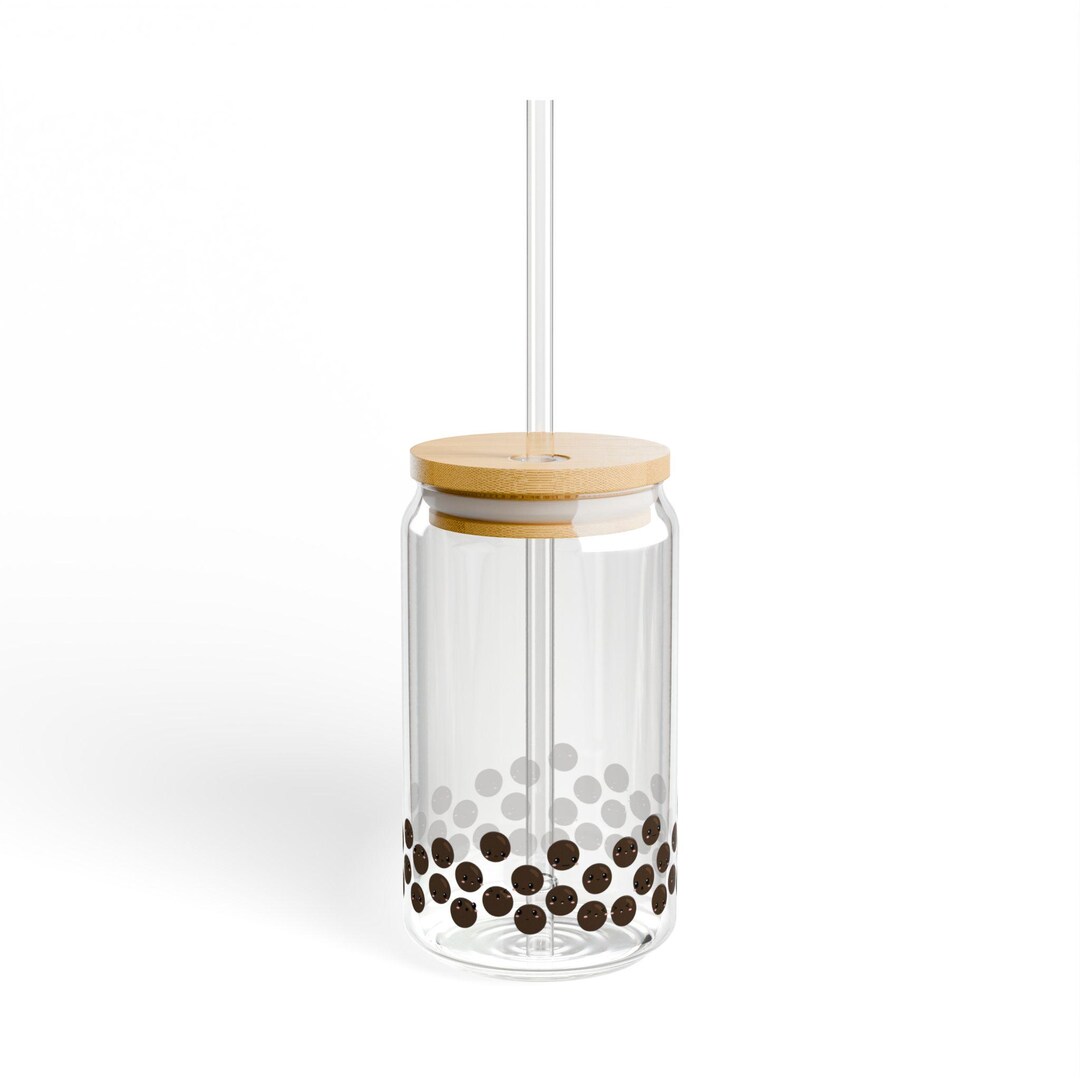 Cute Personality Kawaii Face Boba Bubble Tea Sipper Glass, 16oz - Etsy