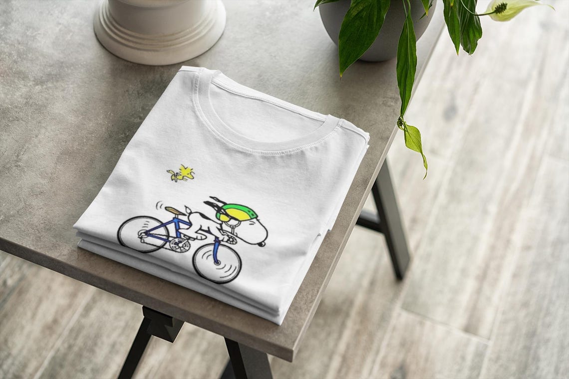 Peanuts / Snoopy & Woodstock / Biking/ Gift for Him / Gift for Her ...