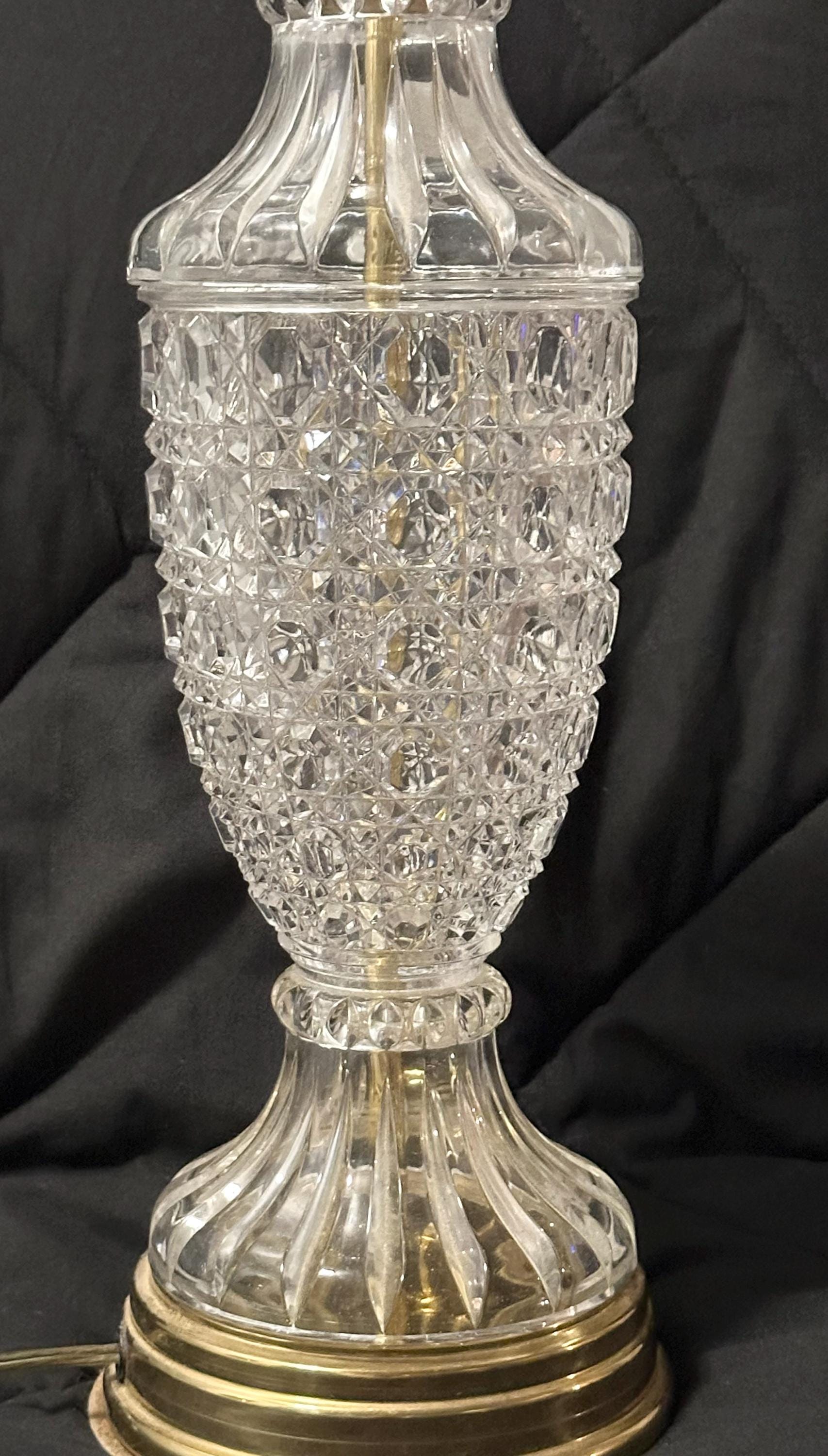Vintage Crystal Lamp - Etsy