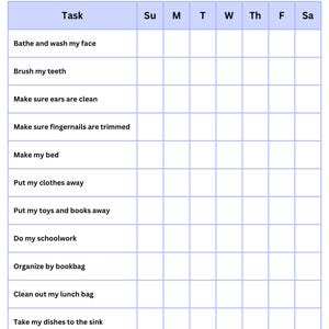 Printable Kids To-do List Activity Chart - Etsy Australia