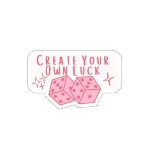 Create Your Own Luck Girly Sticker - Etsy