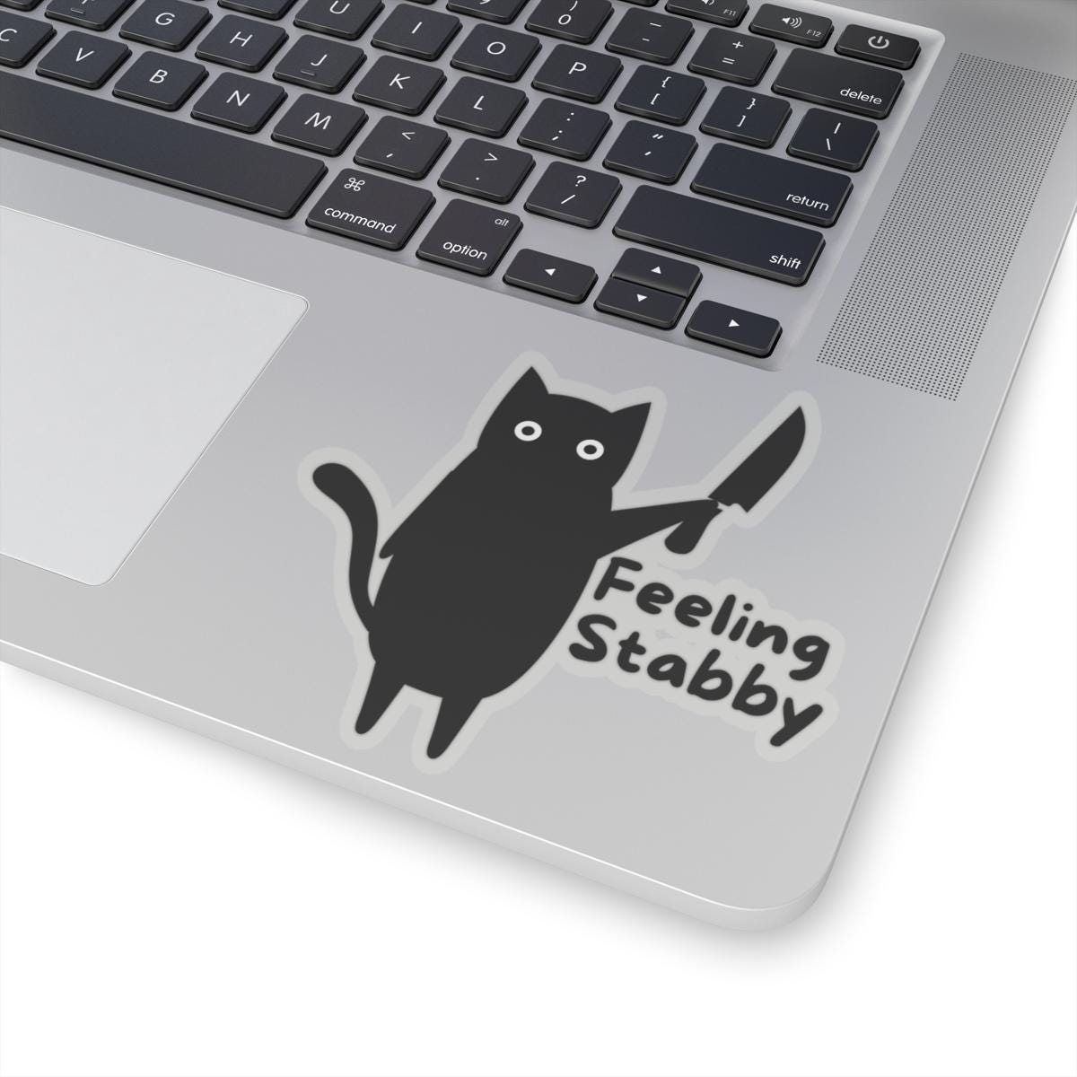 Feeling Stabby Black Cat Sticker for Spooky Halloween - Etsy