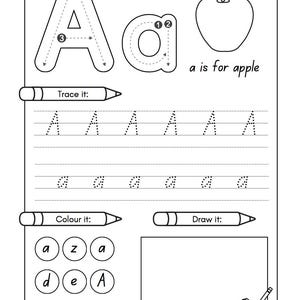 Kindergarten Alphabet Worksheets - Etsy