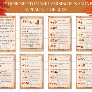 Fun Fall Emoji Pictionary for Kids, Autumn Fall Games, Fun Fall ...