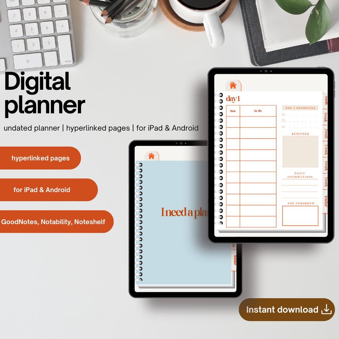 Digital Planner | Goodnotes Notability Planner | Daily Digital Planner ...