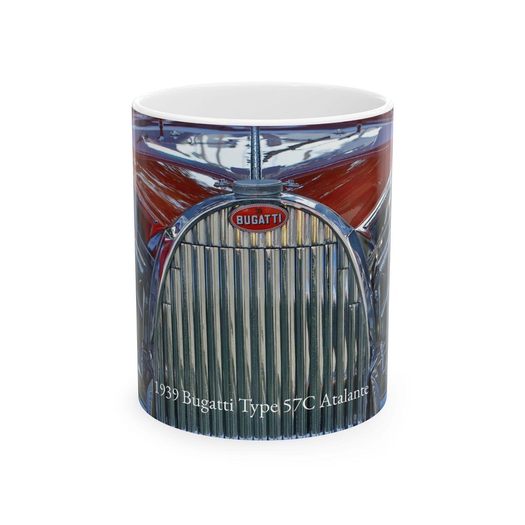 1939 Bugatti Type 57C Atalante Classic Car Chrome Grill, Badge Emblem ...