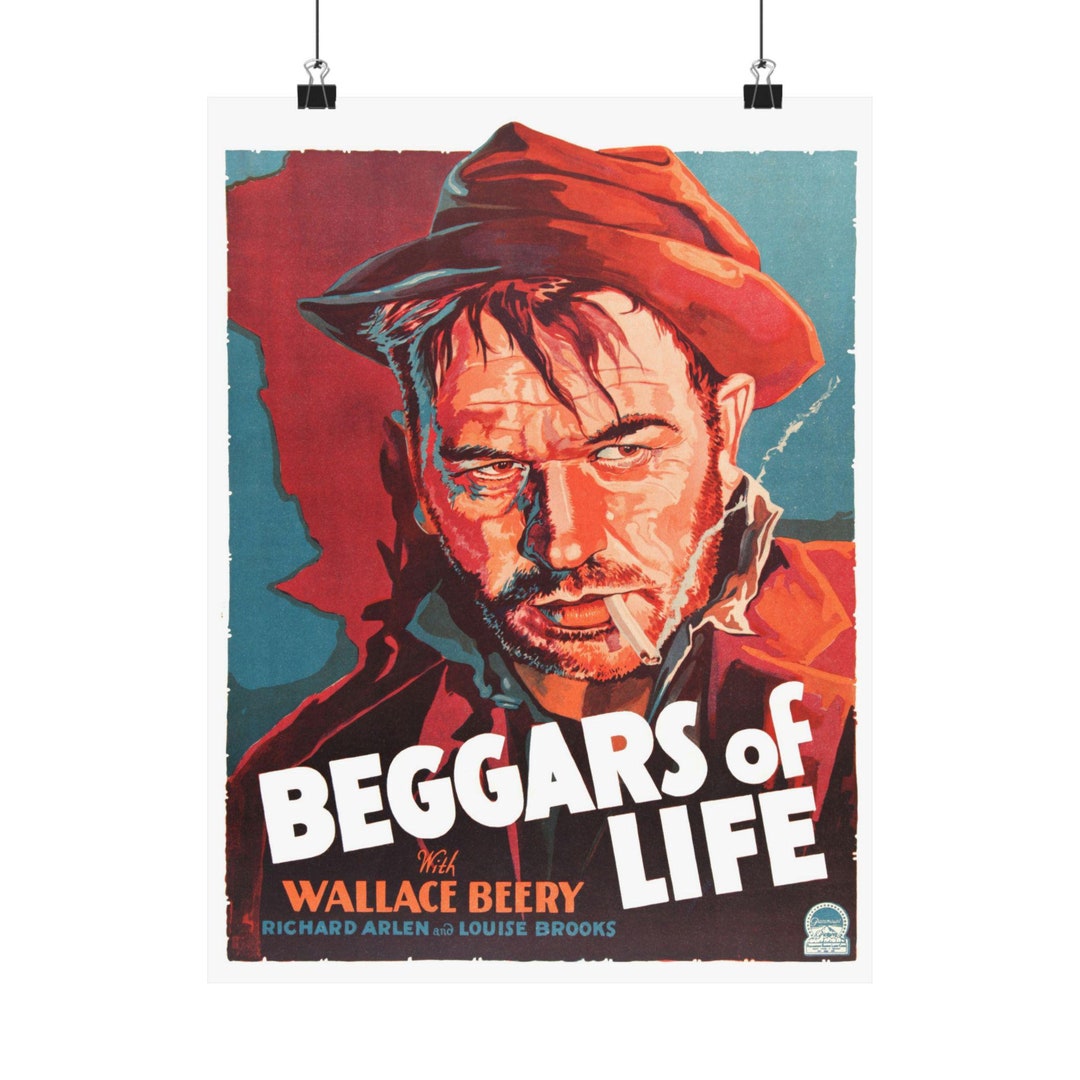 Beggars of Life, 1928 Silent Movie Window Card Poster Featuring Wallace ...