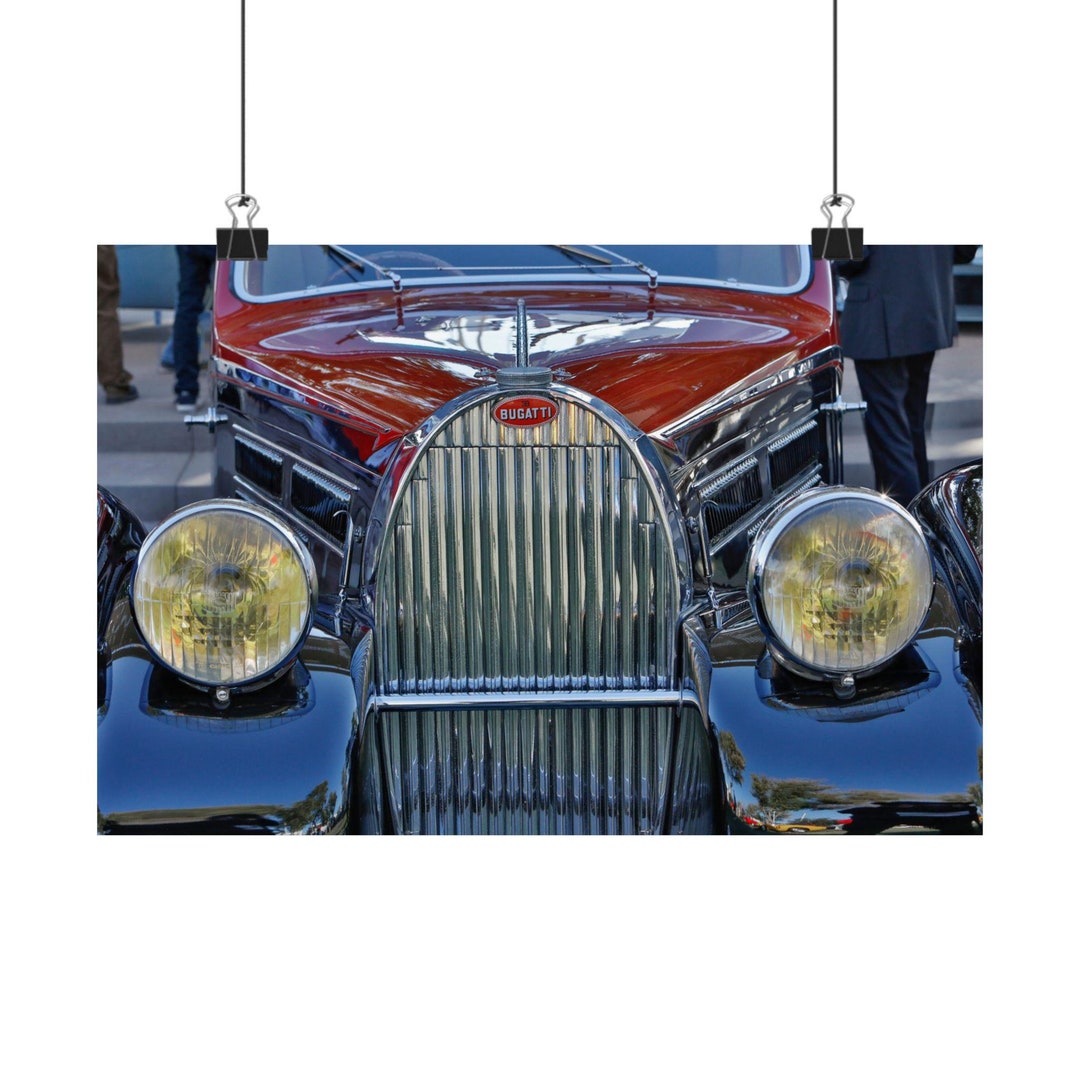 1939 Bugatti Type 57C Atalante Classic Car Chrome Grill, Badge Emblem ...