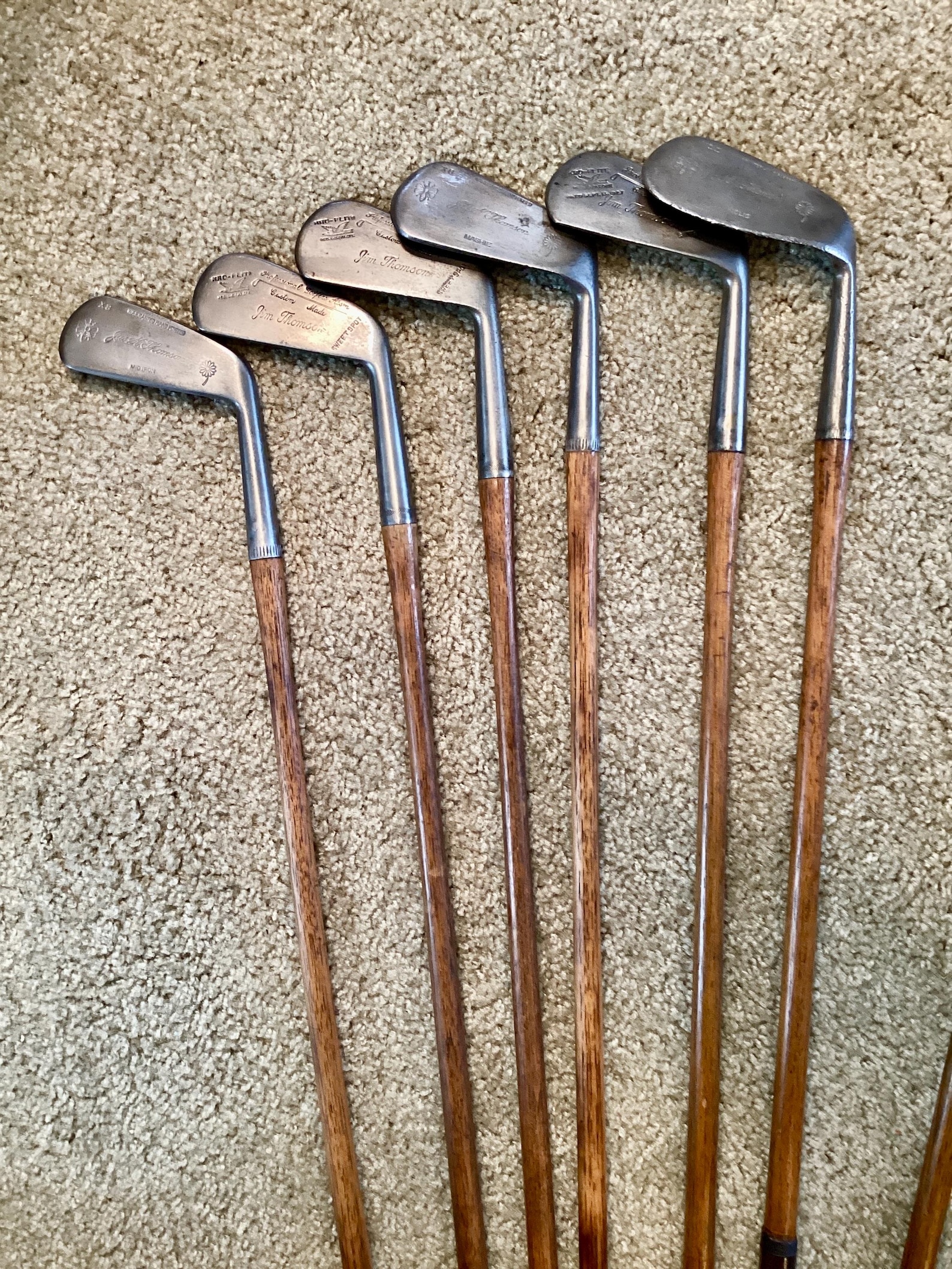 054-right Hand Golf Play Set, Hickory Clubs, Golf Play Sets,antique ...