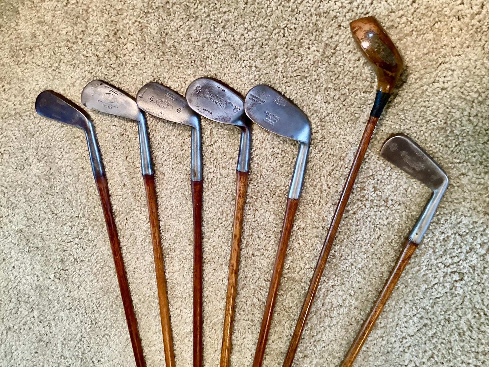 053-men’s Right Hand Golf Play Set, Hickory Clubs, Golf Play Sets ...