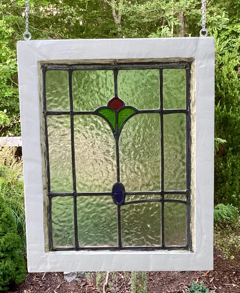 Antique Leaded Glass Panel, Antique Stained Glass, Antique Windows ...