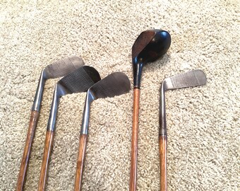 053- Men’s Right Hand Golf Play Set, Hickory Clubs, Golf Play Sets ...