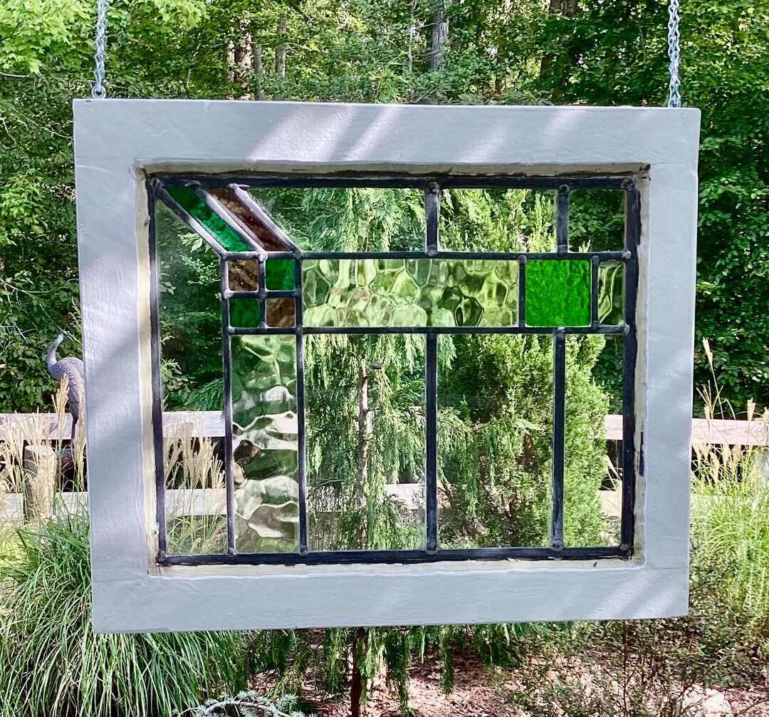 Antique Stained Glass Panel, Antique Glass, Architectural Window Glass ...