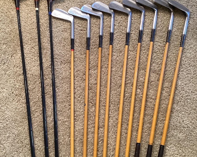 031-men’s Right Hand Golf Play Set, Hickory Clubs, Golf Play Sets ...