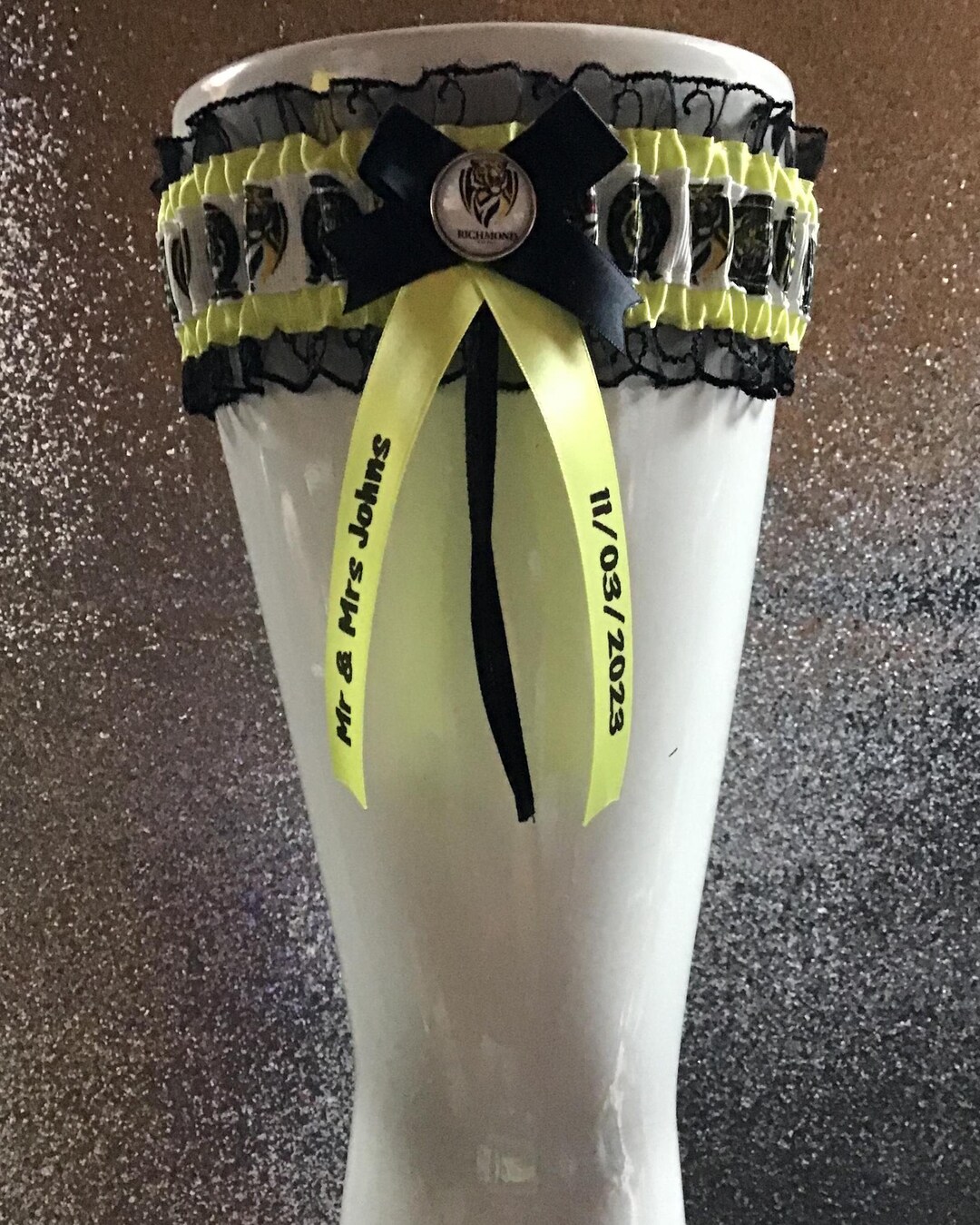 Richmond Tigers Personalised Wedding Prom Garter - Etsy