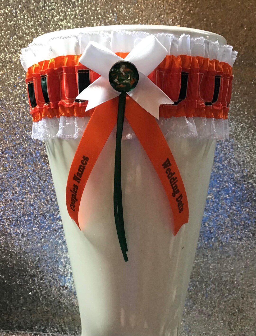 Miami Hurricanes Personalised Wedding Prom Garter - Etsy