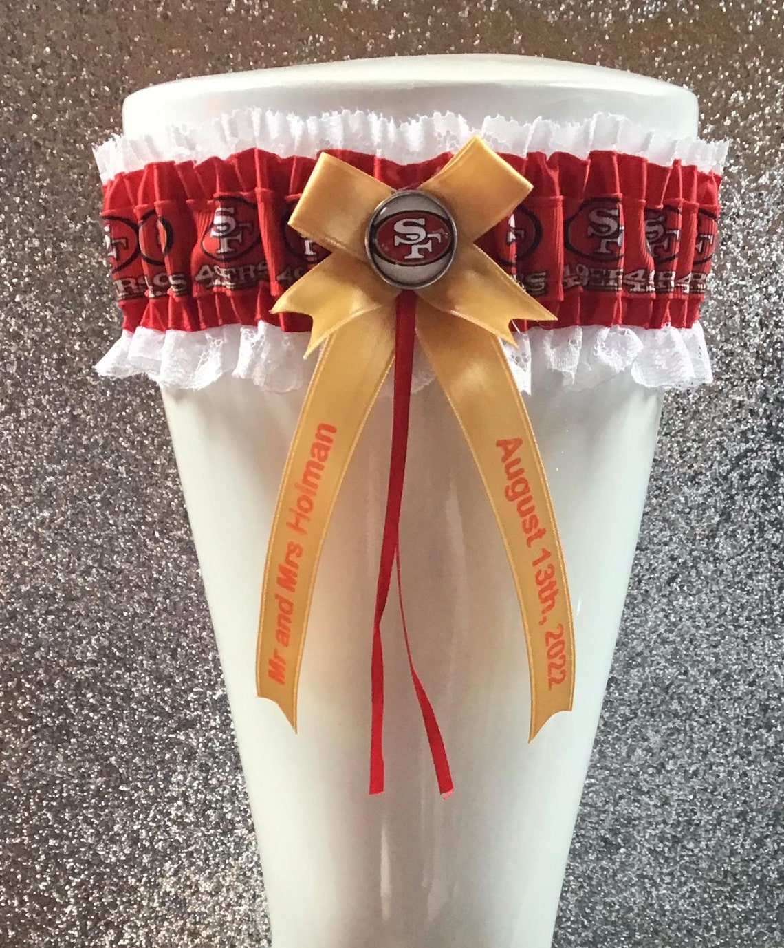 San Francisco 49ers Personalised Wedding Prom Garter - Etsy