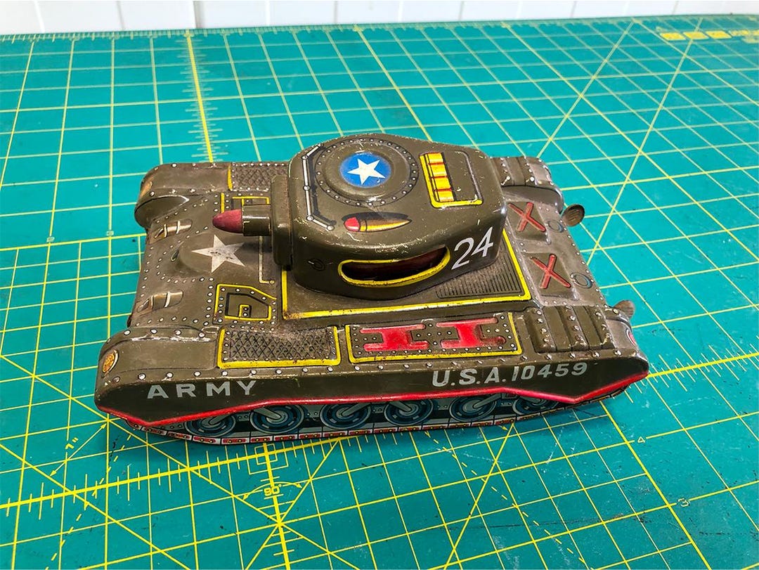 Tin Tank Toy Made in Japan Vintage U.S.A Army 10459 - Etsy