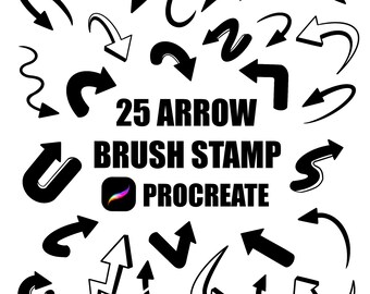 Arrows Brush Procreate, Procreate Brushes, Arrow Brush Stamp, Hand ...