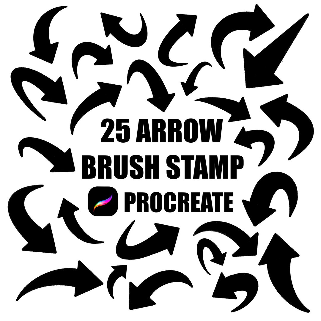 Arrows Brush Procreate, Procreate Brushes, Arrow Brush Stamp, Hand ...
