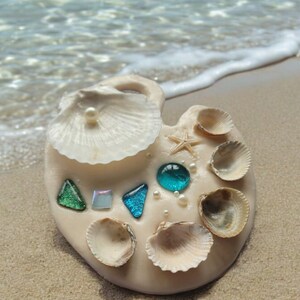 Seashell Paint Palette, Mermaid Art Tray for Watercolors, Sea Glass ...