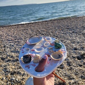 Seashell Watercolor Palette, Mermaid Art Mixing Tray, Ocean Theme ...