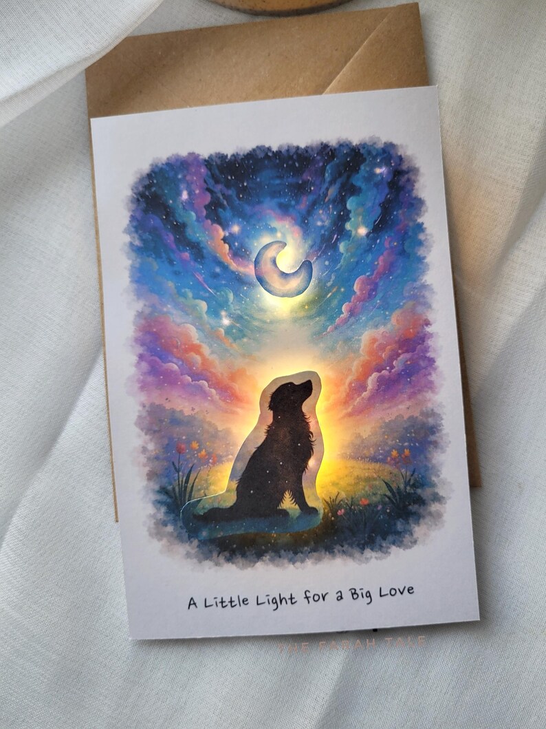 Personalised Light up Pet Card, Custom Dog Cat Gift, LED Pet Keepsake ...