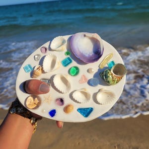 Handmade Mermaid Seashell Artist Palette, Coastal Ocean Inspired - Etsy