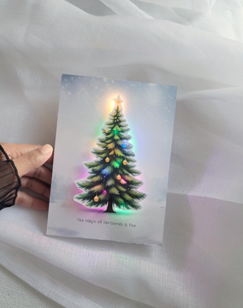 Personalized Light up Christmas Card: LED Light up Tree, Custom Luxury ...