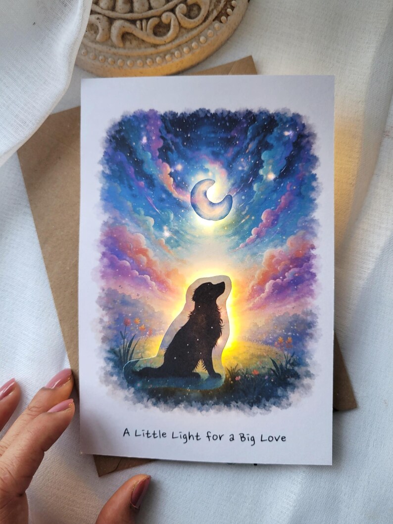 Personalised Light up Pet Card, Custom Dog Cat Gift, LED Pet Keepsake ...